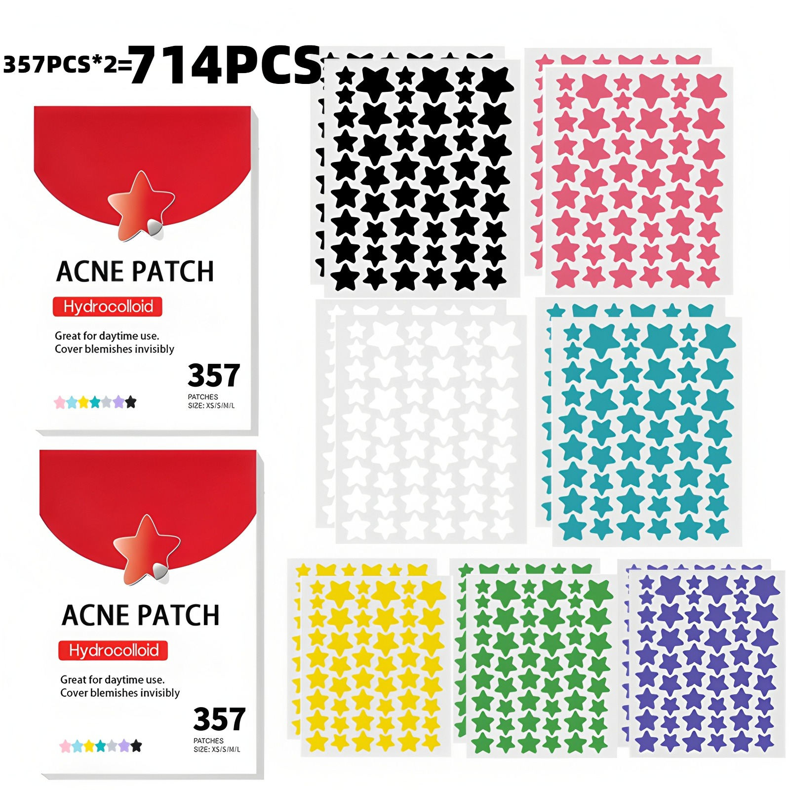 Pimple Patches for Face, Covering Zits and Blemishes, Cute Star Pimple ...