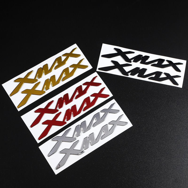 2pcs Yamaha XMAX 300 250 400 125 3D logo stickers for motorcycle wheel ...