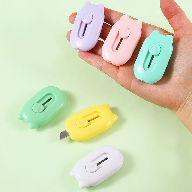 Cute Retractable Box Cutter Mini Box Cutters Utility Knives Art Cutter ...