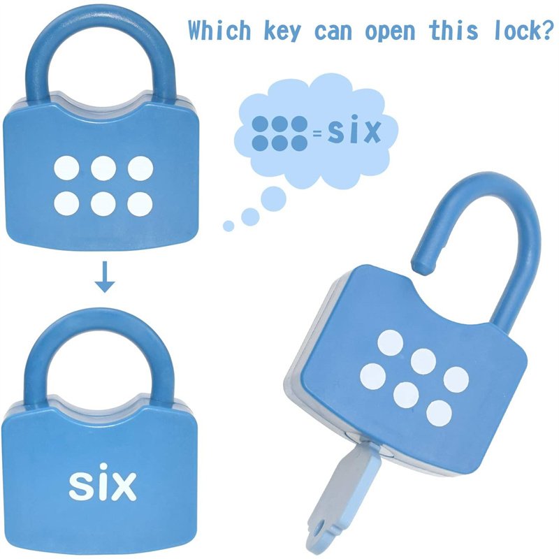 Alphabet Number Locks Keys Playset Montessori Matching Activity for ...