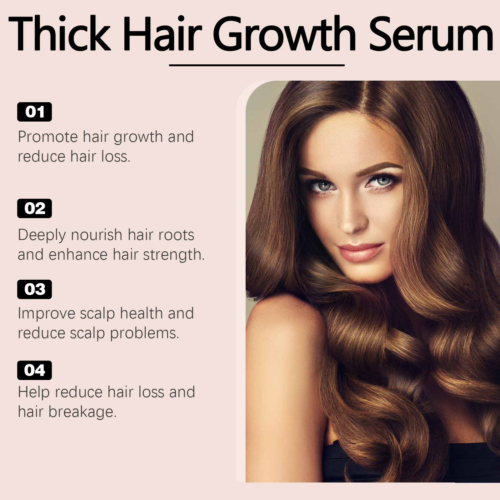 30ml Fast Hair Growth Serum, 50ml Fast Regrowth Hair Thickening Anti ...