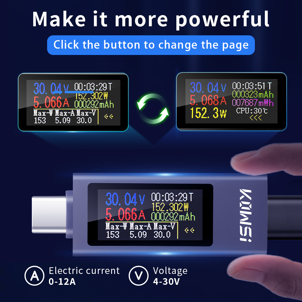 KWS-2302C/2303C Multifunction Digital DC Voltage Ammeter Energy Meter ...