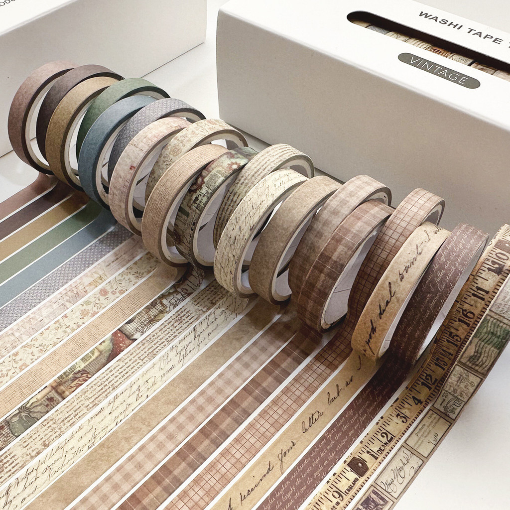 20 roll combination of handmade tent fine tape, retro and paper tape ...