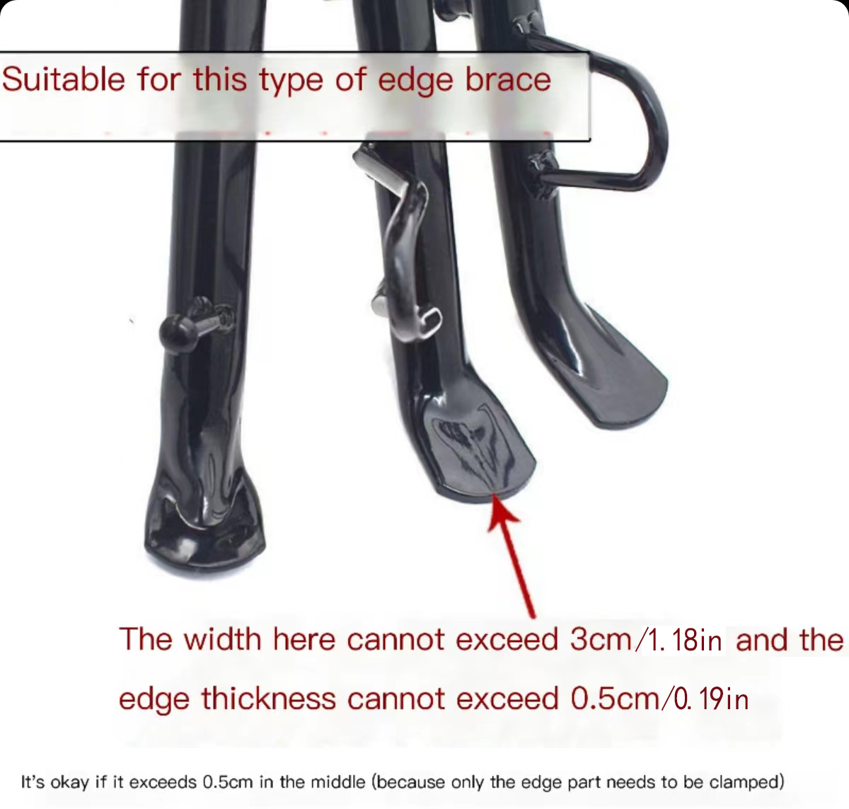 Aluminum Alloy Motorcycle Kickstand Extender Foot Pad Side Stand ...