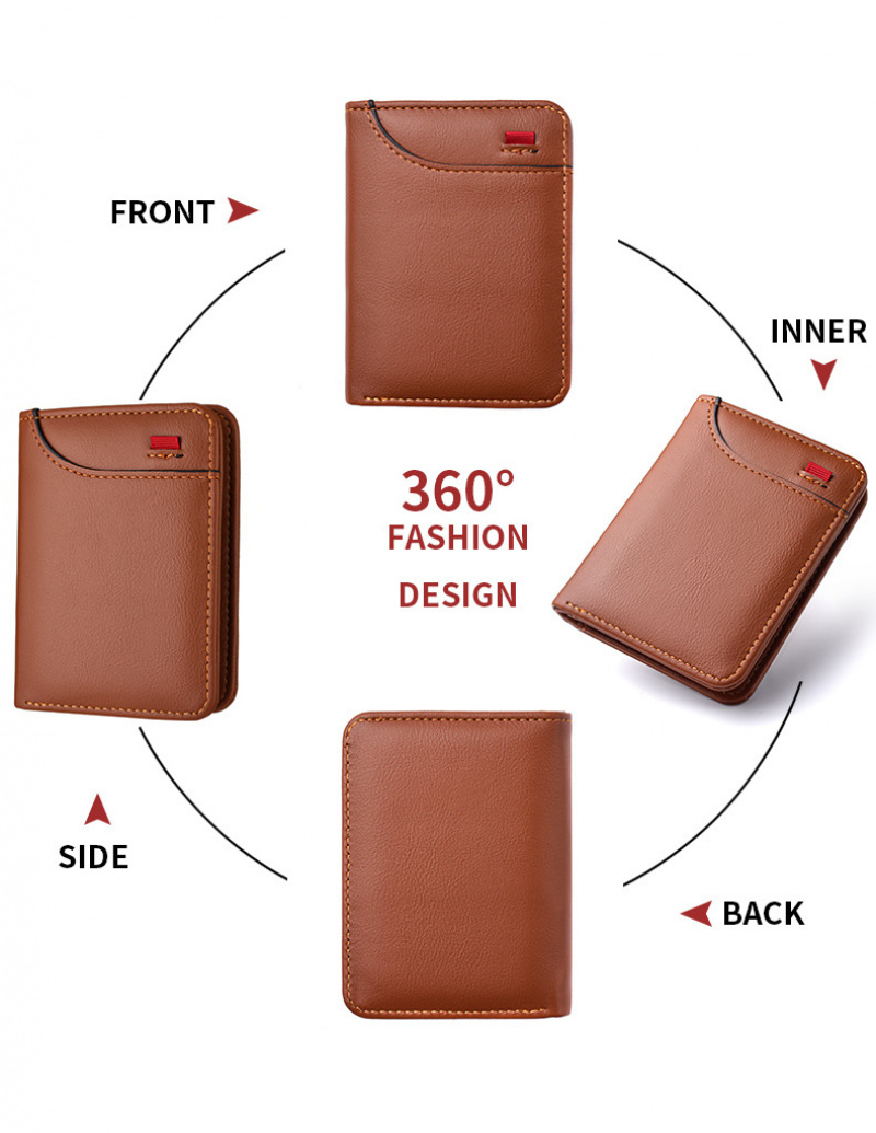 Men's Slim Bifold Wallet - Vertical ID Window & Multi-Card Slot Compact ...