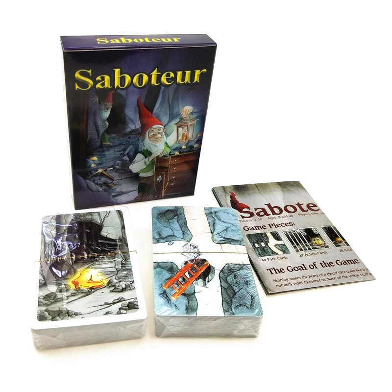 Saboteur Board Game Cards - Dwarf Gold Mine Digging Miner Board Game ...