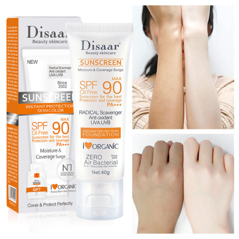 DISAAR SPF 90 Face Sunscreen Whitening Sunblock Skin Protective Cream Anti-Aging Oil-control ...