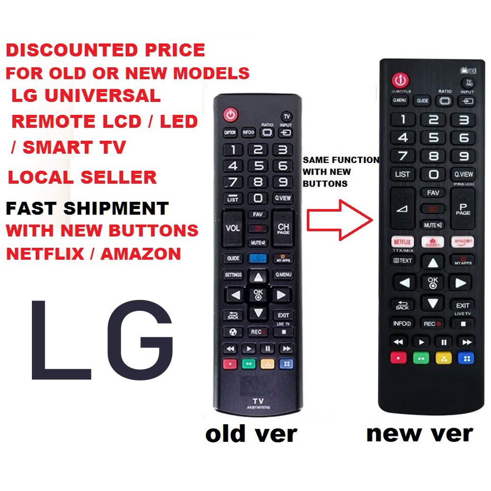 Universal Replacement Wireless TV Remote Control for LG HDTV Smart LED ...