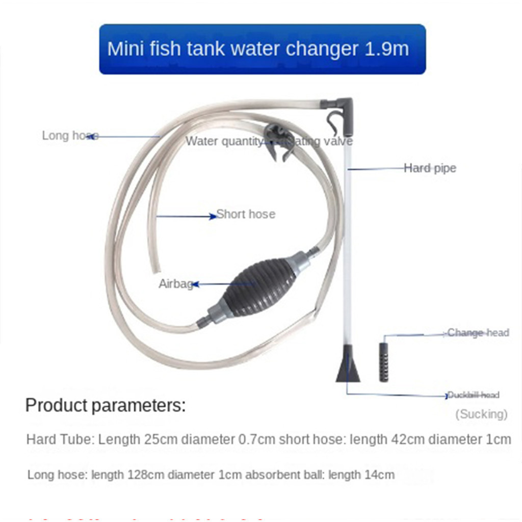 Fish tank water suction device siphon manual water changer | Shopee ...