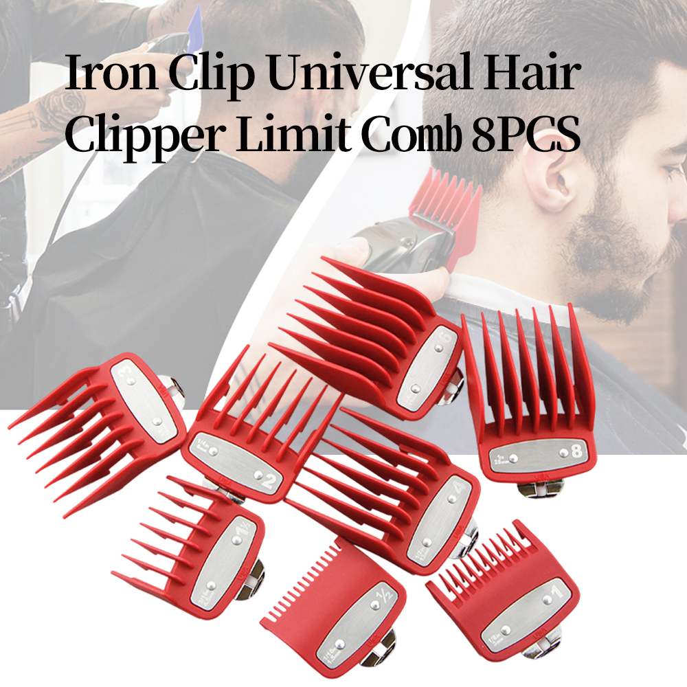 8 Pieces Universal Electric Clipper Limiting Combs Salon Haircutting ...