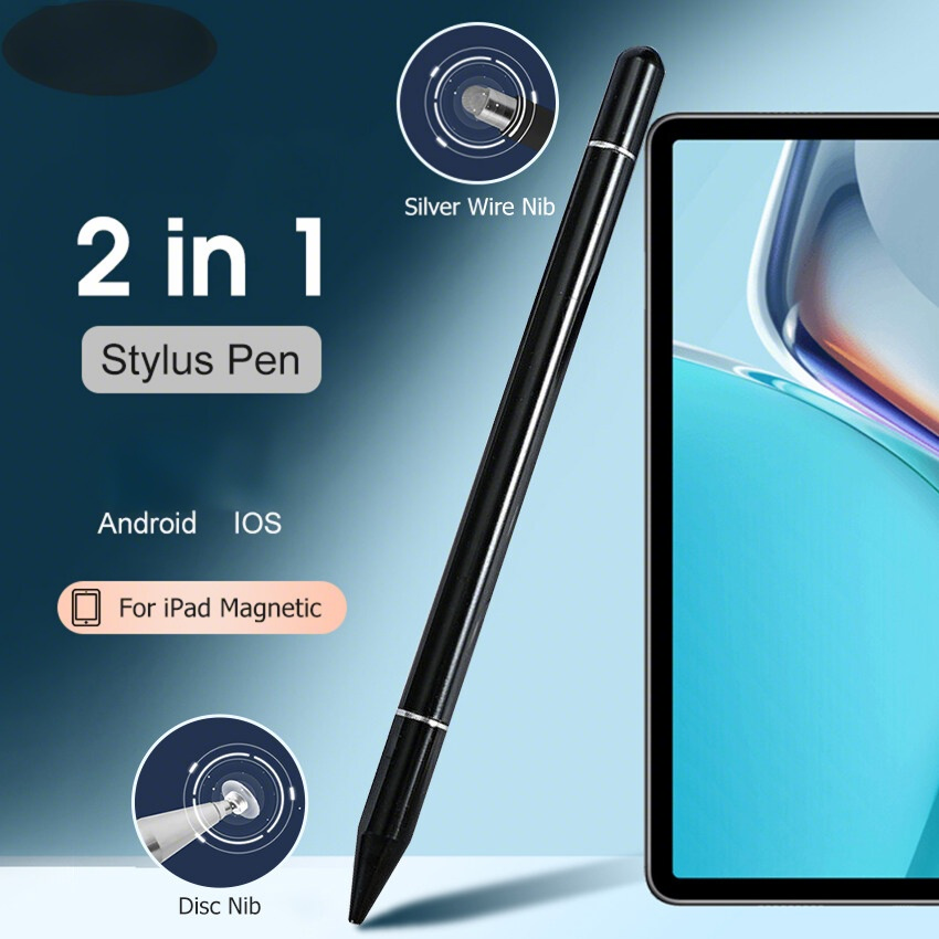 Stylus Pens 2 in 1 Capacitive Pen Touch Screen Drawing Pen for iPhone ...