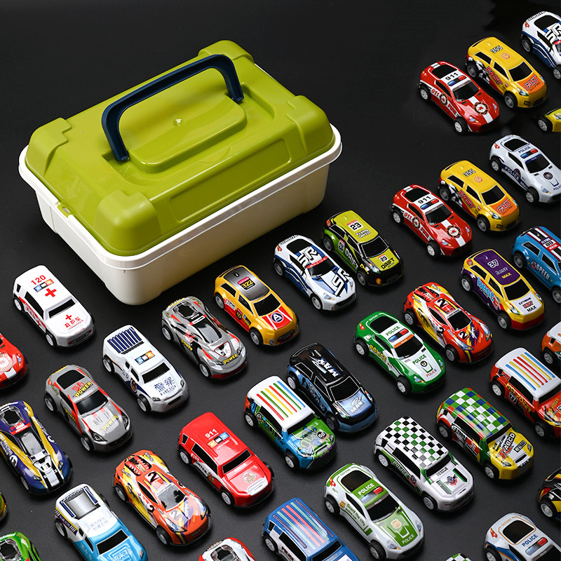 20pcs Mini Car Set Inertia Pull Back Cars for Boys Alloy Vehicle Model Collection Toys With ...