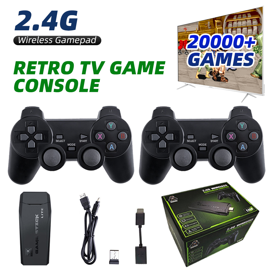 20000 HD 4K M8 Video Game Console Classic Double Gamepad Support Multiple HDMI and TV Projector ...