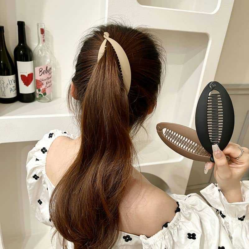2025 Vertical Banana Clip Premium Twisted Hair Clip for High Ponytails ...
