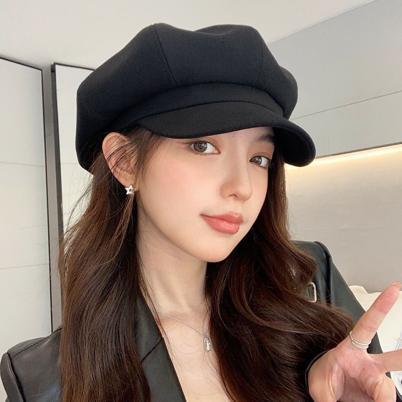 Woolen Octagonal Hat New Style Fashion Retro Beret Simple Painter Hat ...