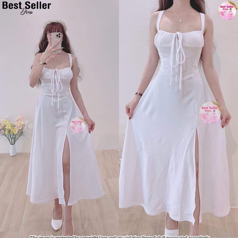BSD Bestseller Courtney Vintage Maxi Bustier Dress Womens Crepe Dress S ...