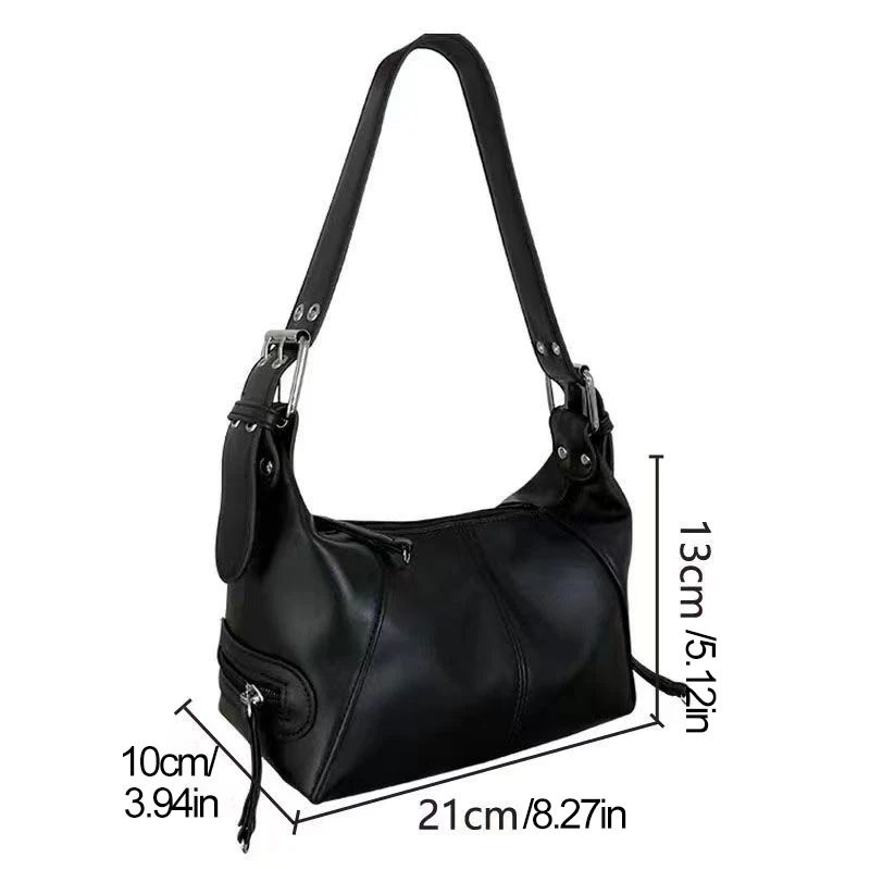 Y2K Style Shoulder Bag For Women Trendy Motorcycle Handbag Minimalist ...