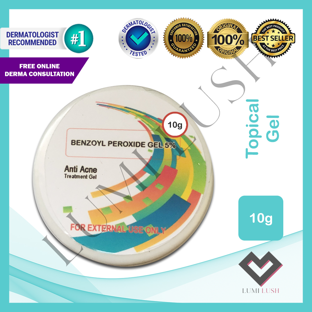 Benzoyl Peroxide GEL / BPO Gel 5% 10g ANTI ACNE tigyawat pimples derma ...
