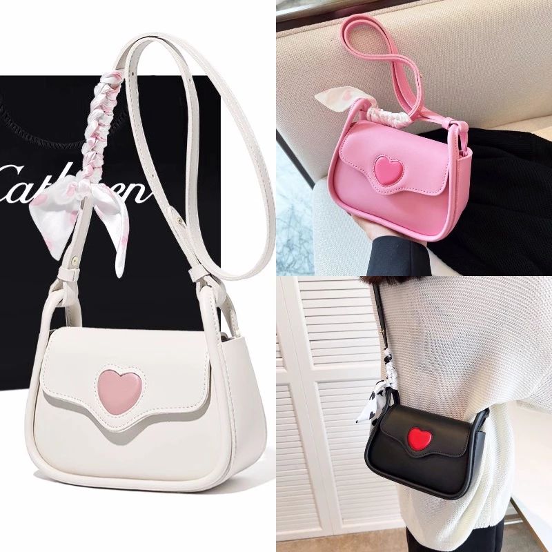 Women 2025 Korean Cute Shoulder Bag Soft Leather Crossbody Bag Underarm ...