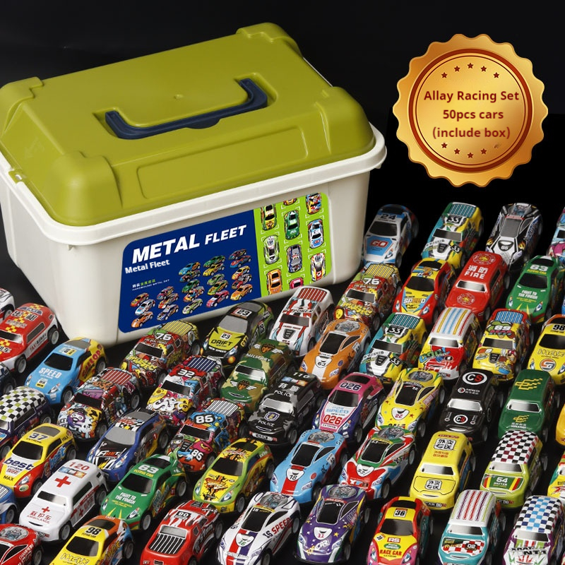 New 30PCS 50PCS Mini Alloy Car Model Set with Storage Box Diecast Cars ...