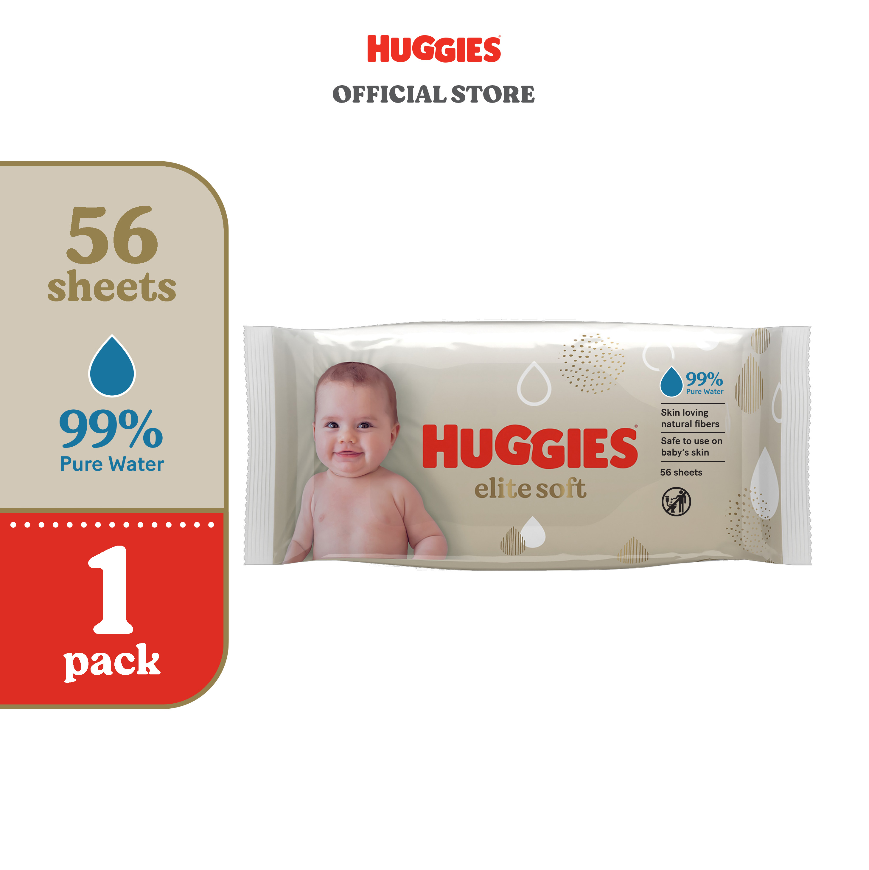 Huggies Elite Soft Wipes - 56 sheets | Shopee Philippines