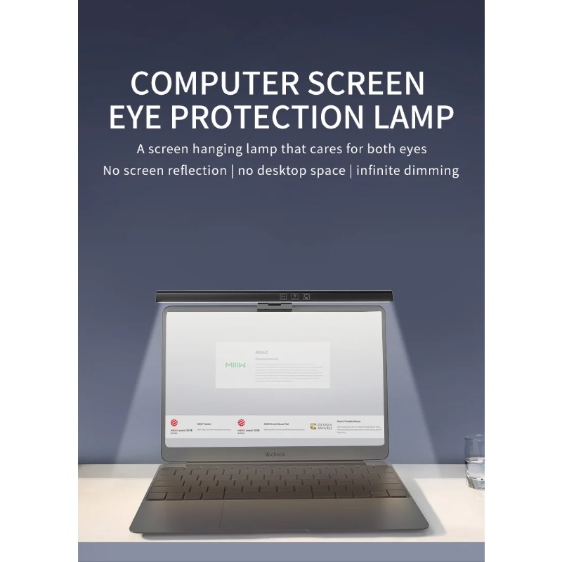 50CM PC Computer Laptop Screen Lamp Hanging Light Bar Stepless Dimming ...