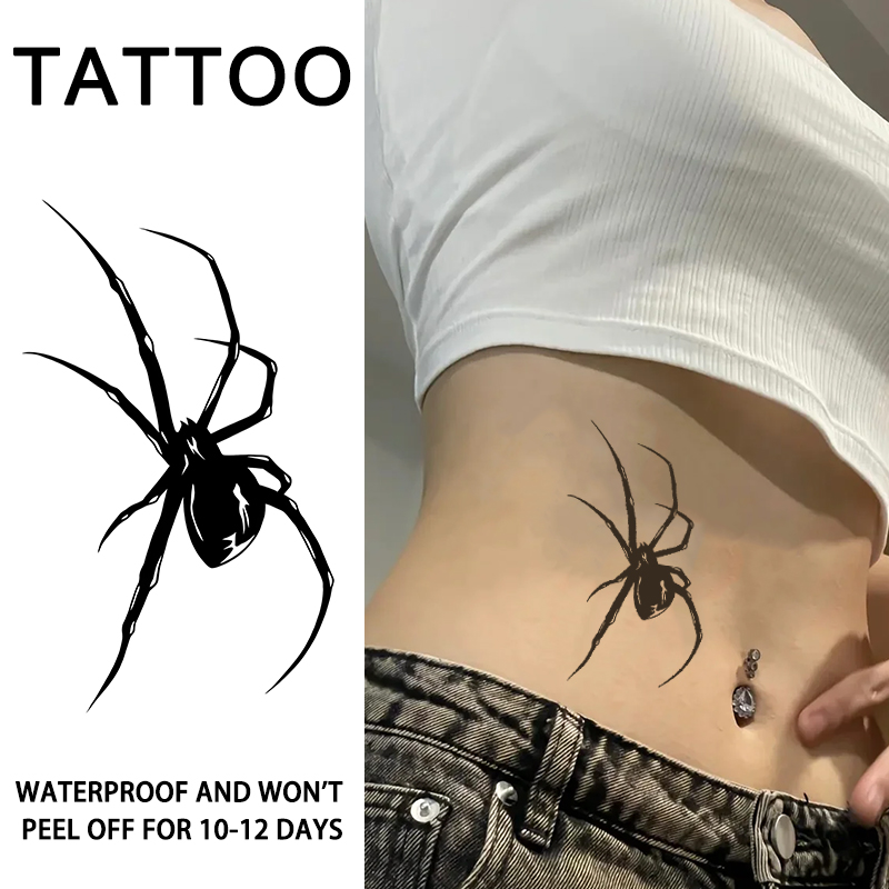 New Minimalist Spider Temporary Tattoo - Waterproof & Durable, Non ...