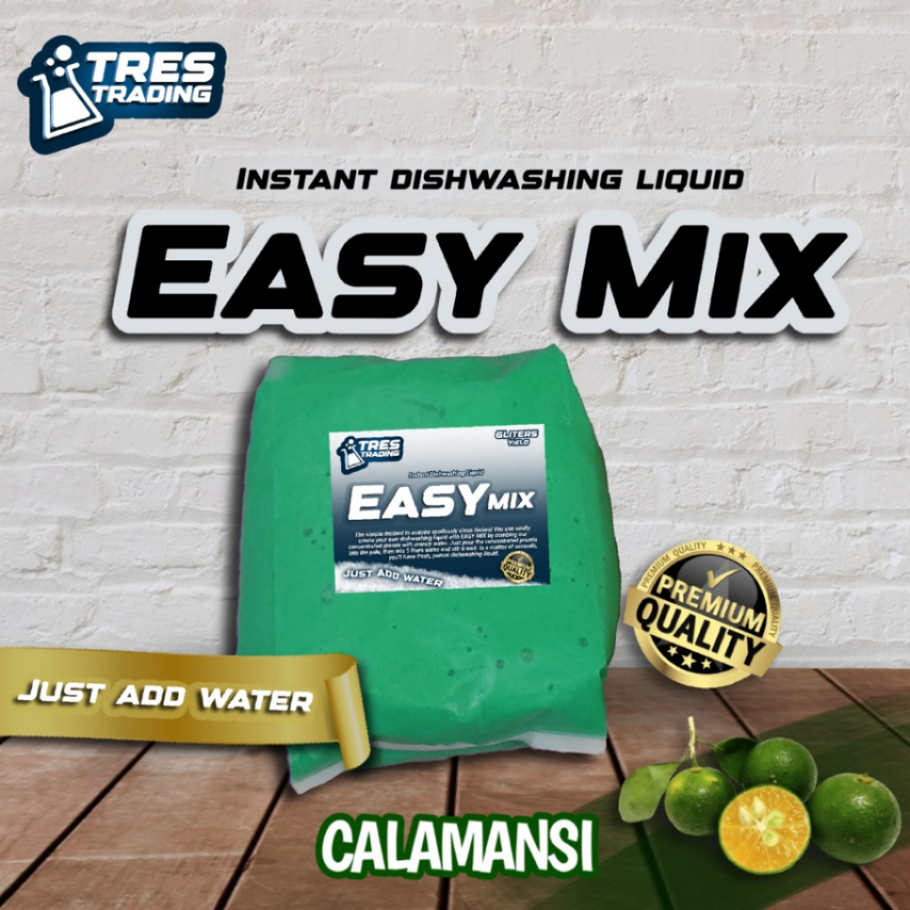 (EASYMIX) Dishwashing Liquid Kit Concentrate | Antibac Grease Cutter | Makes up to 18 Liters ...