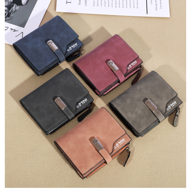 Korean Women Wallets Short Magnetic Buckle Top Quality Card Holder ...