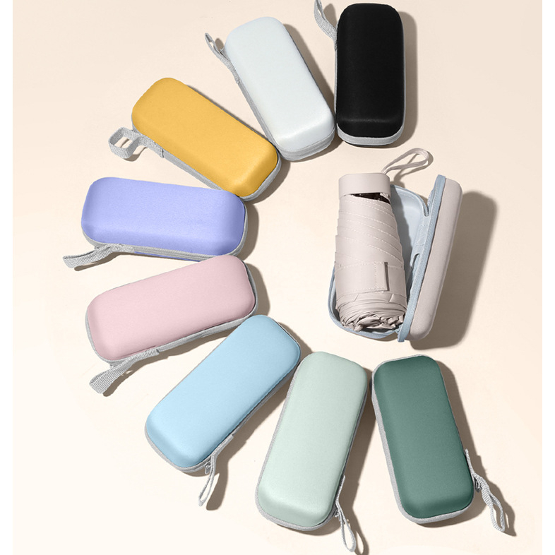 Fashion Pocket Mini 5 Folds Umbrella with Case UV Protection Capsule ...