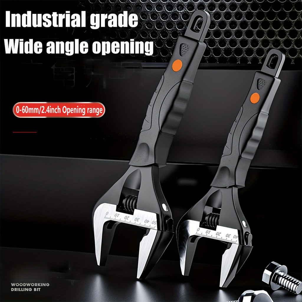 Wide Mouth Adjustable Wrench Set, 6-Inch & 10-Inch Wrenches, Plumbing ...