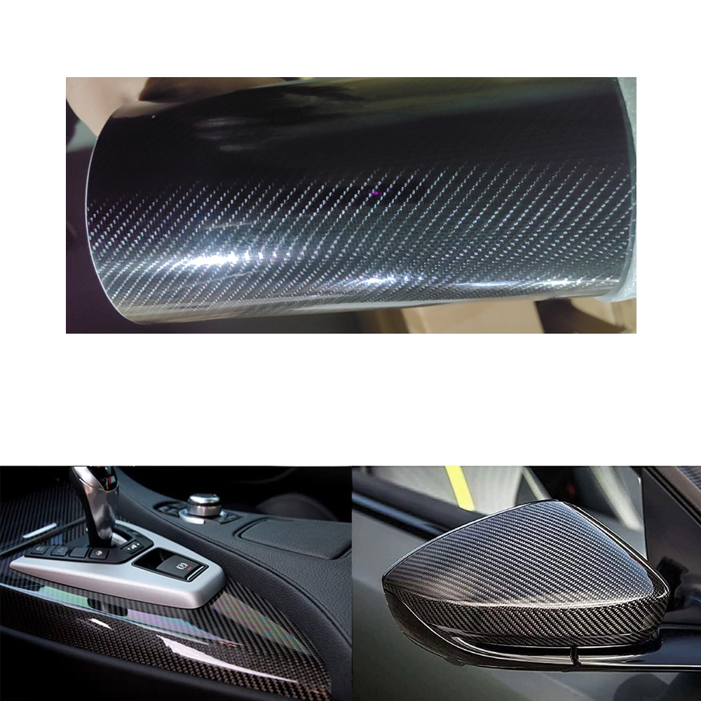 7d Car Carbon Fiber Sticker Waterproof Glossy Vinyl Roll Motorcycle ...