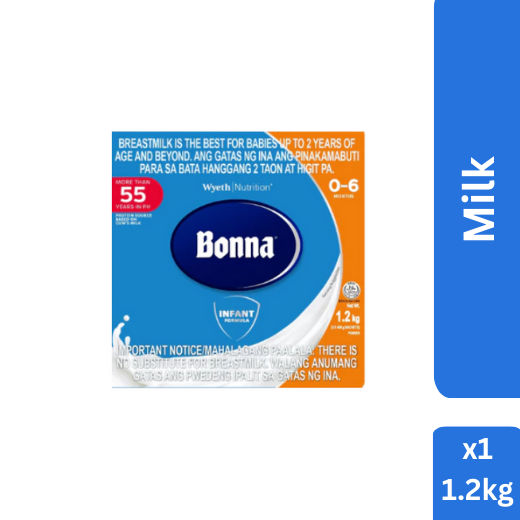 BONNA Stage 1 Infant Formula for 0 to 6 months 1.2kg | Shopee Philippines