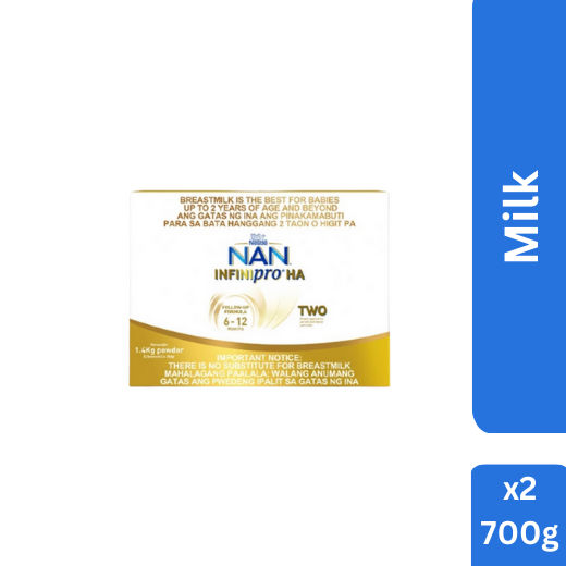 NAN Infinipro HA Two Follow-Up Formula for 6-12 Months 1.4kg (2 x 700g) | Shopee Philippines