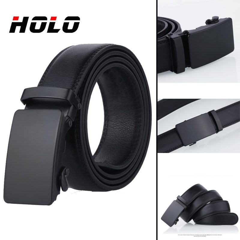 Men s PU Leather Belt Automatic Sliding Buckle, High Quality Business ...