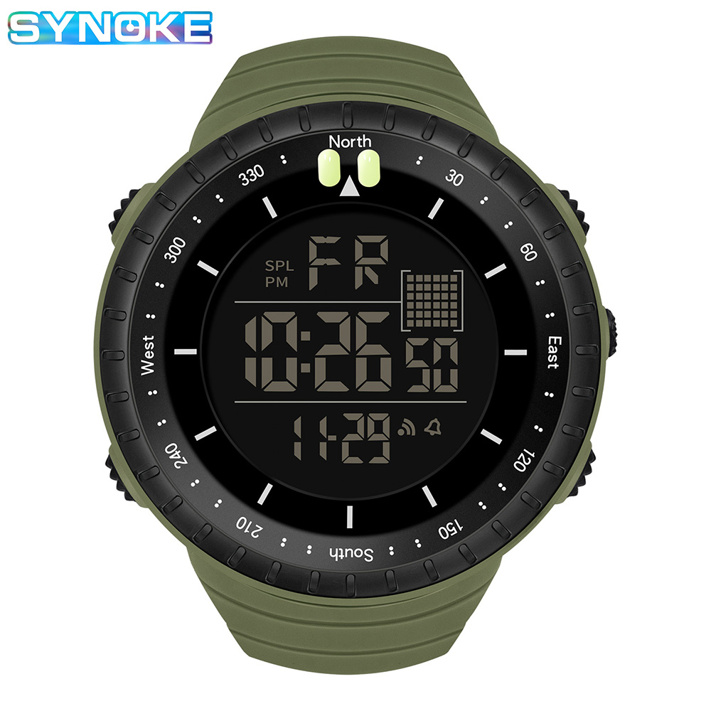SYNOKE Men's Outdoor Sports Watch - Large Screen, Luminous Features ...