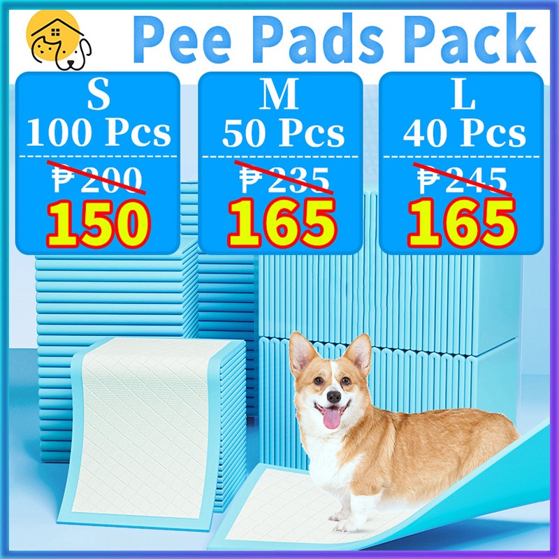100/50/40pcs Dog Pee Pads Puppy Training Pads Absorbent Leak-Proof Pet ...