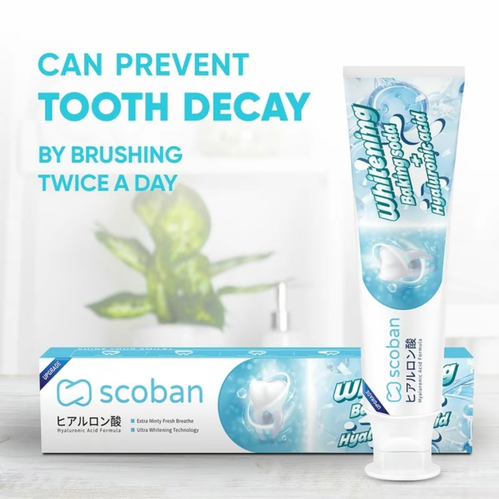 SCOBAN Japan Hyaluronic Acid Dual Effect Whitening Toothpaste 200g ...