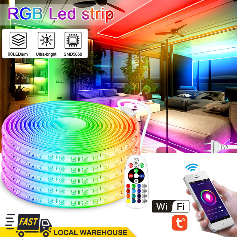 Ceiling recessed light 15M RGB 5050 LED strip room decoration flexible ...