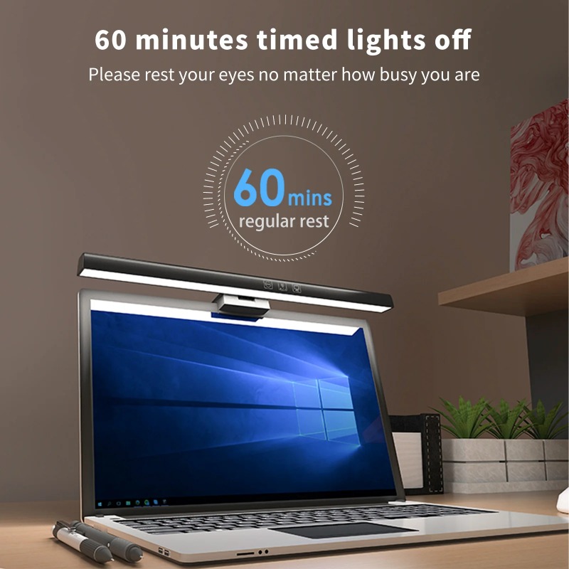 50CM PC Computer Laptop Screen Lamp Hanging Light Bar Stepless Dimming ...