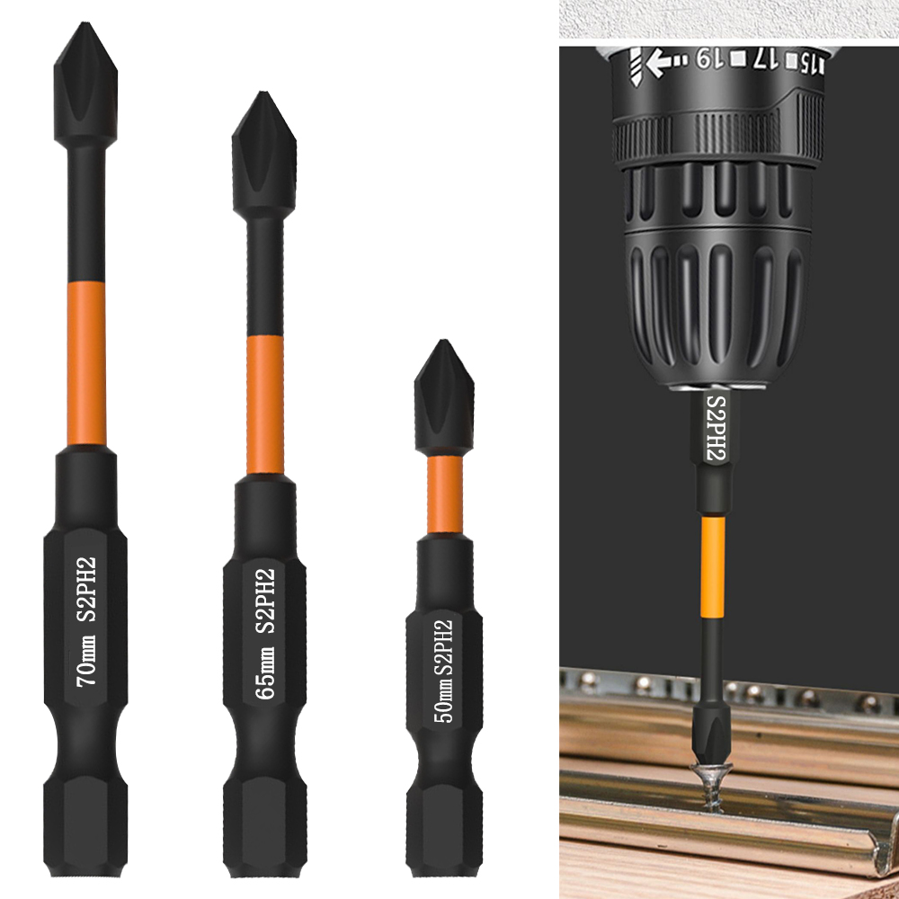 3PCS S2 strong magnetic screwdriver, electric hand drill, extended ...