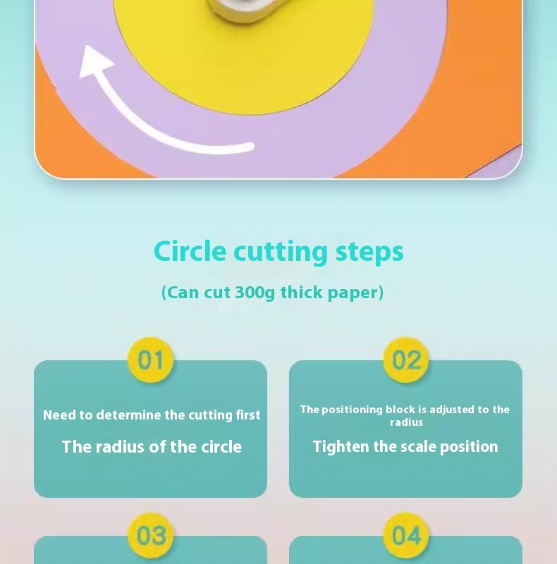 1pc 360° Manual Rotating Compass Cutter - Precision Circle Cutter Tool ...