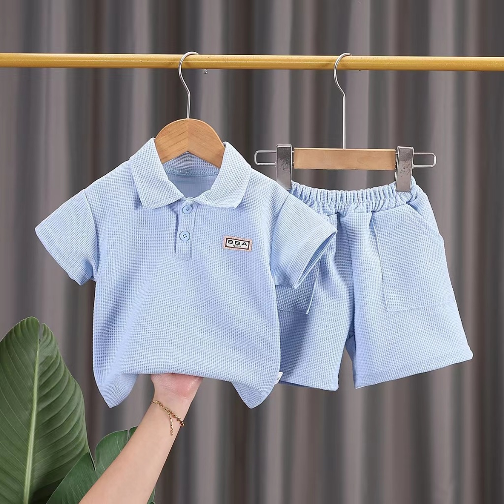 Baby Boy Stripe Polo Shirt Suit Terno 0-5 Years Clothes Tshirt + Shorts ...