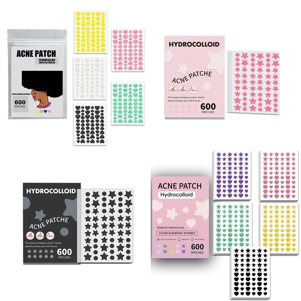 Pimple Patches For Face, Hydrocolloid Acne Patches For Covering Zits ...