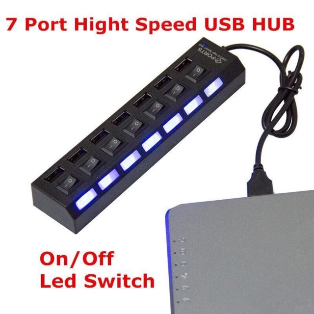 Usb 7 ports hub high super speed adater | Shopee Philippines