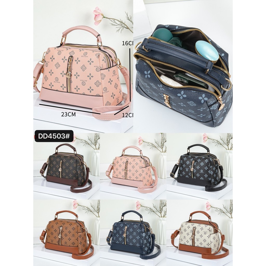 LEAH BAG Sling Bag For Woman PU Leather 2 Way Handbag Ladies High-End ...