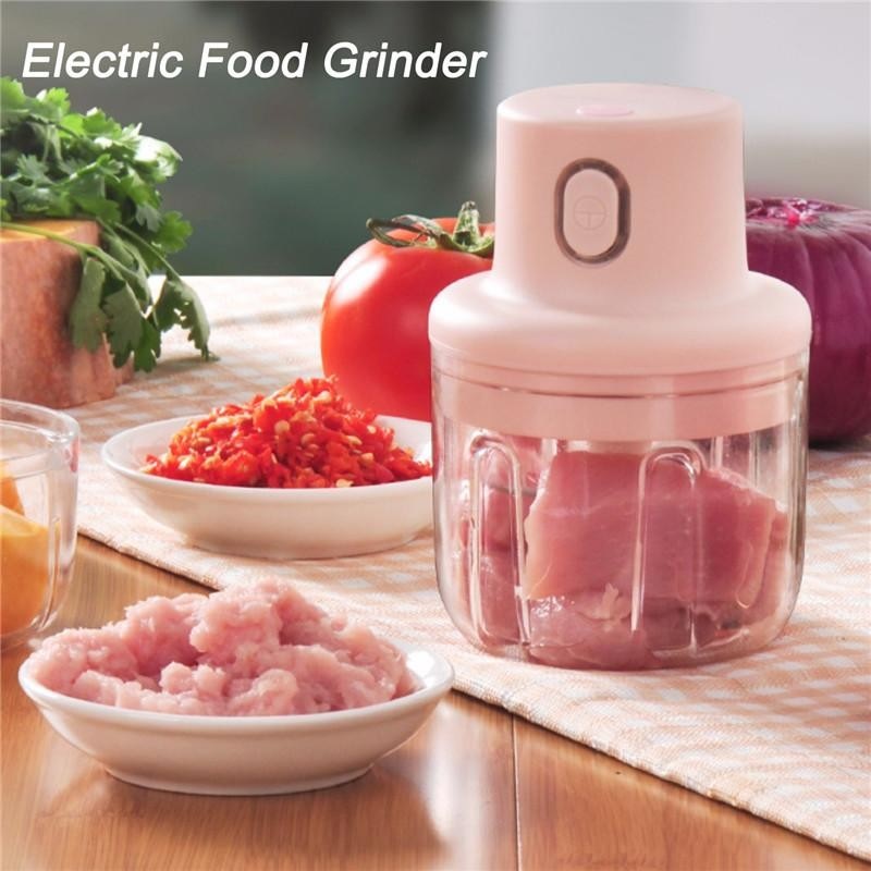 250ML Meat Grinder Kitchen Mincer 2-Blade Multi Food Processor Garlic ...