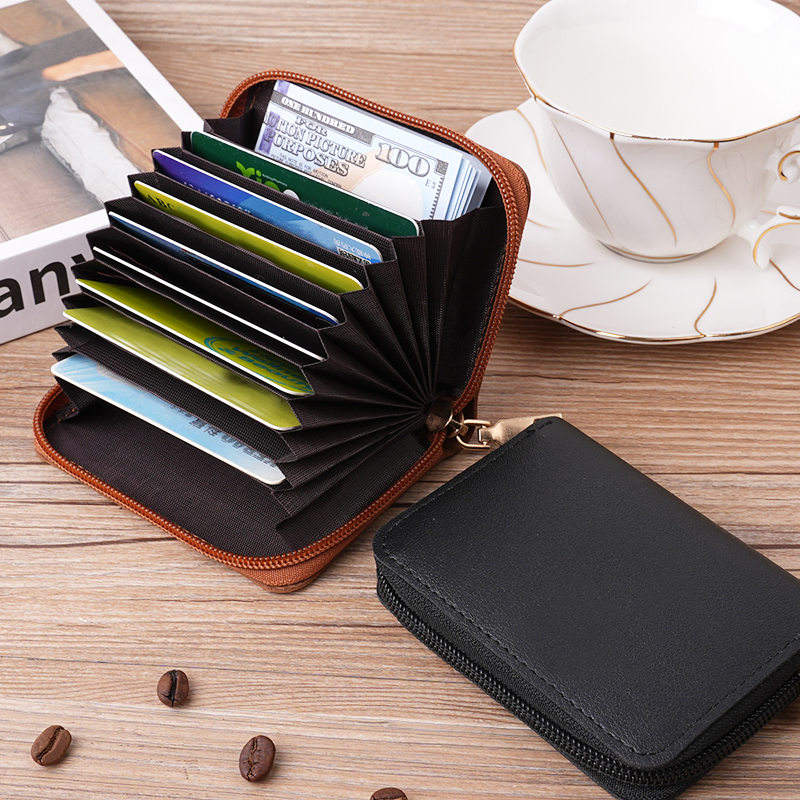 Ladies Credit Card Holder Organ Card Holder Zipper Closure Card Holder ...