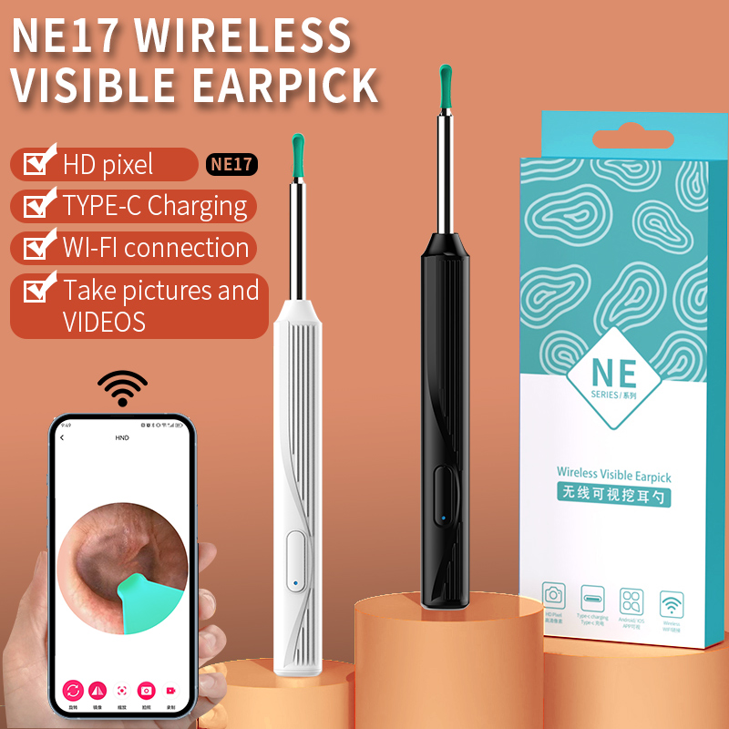 Wireless Smart Ear Cleaning Endoscope Visual Ear Pick Ear Spoon ...