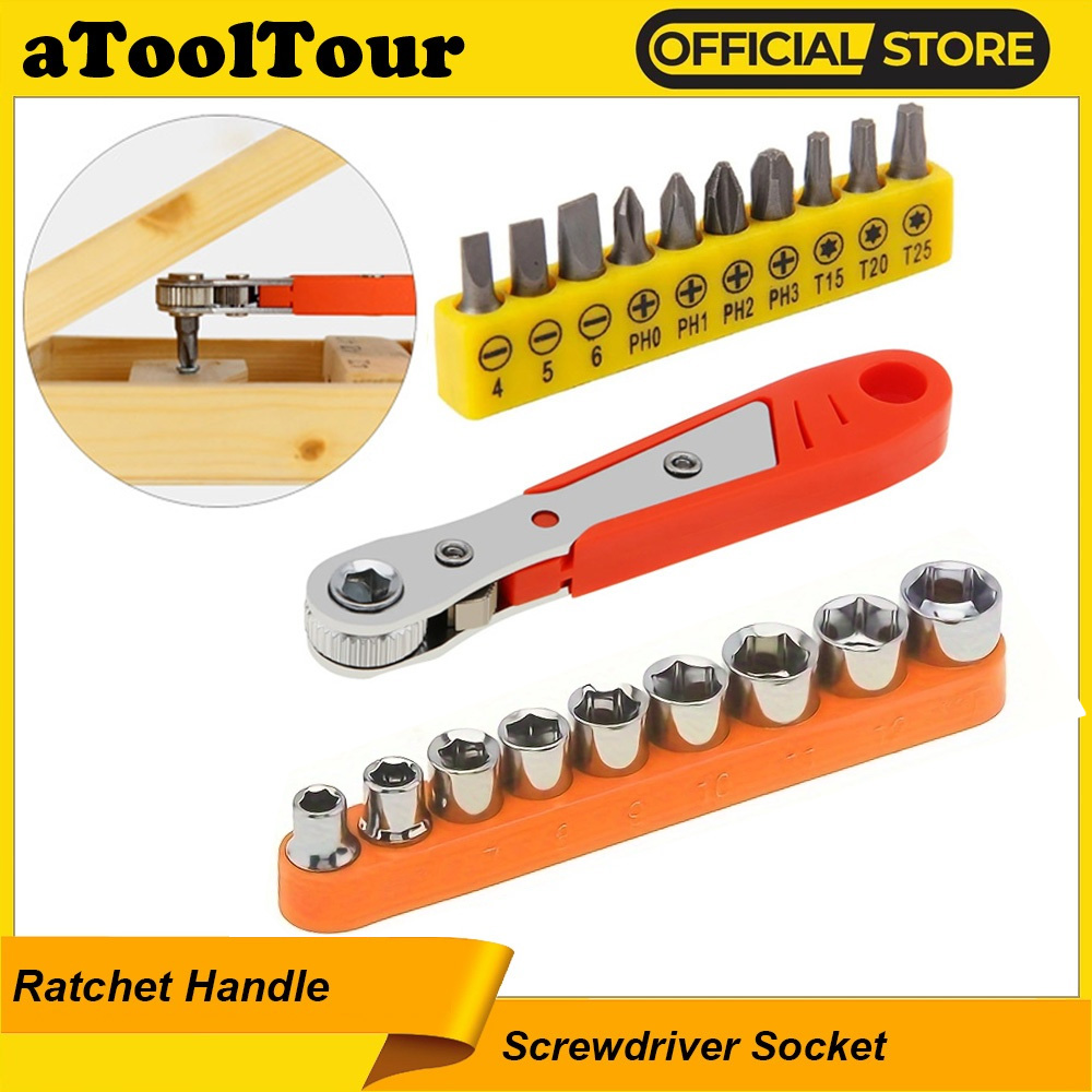 Right Angle Ratchet Wrench Set, Metric Screwdriver Socket Hex Nut Kit ...